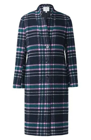 Soia & Kyo Plaid Single Breasted Overcoat