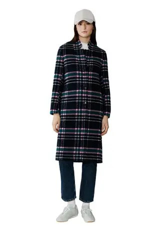 Soia & Kyo Plaid Single Breasted Overcoat