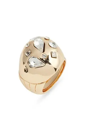 OPEN EDIT Scattered Crystal Dome Ring