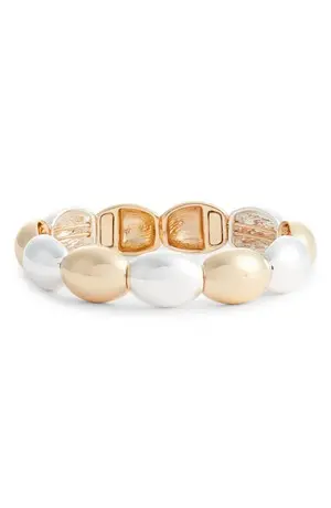 Nordstrom Oval Link Stretch Bracelet - Goldilver