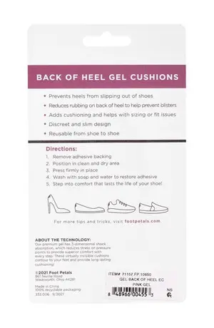FOOT PETALS 2-pair Back Of Heel Gel Cushions