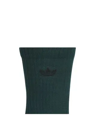 Adidas Assorted Trefoil Performance Crew Socks 3 Pack - Green Ivy/white/night Indigo
