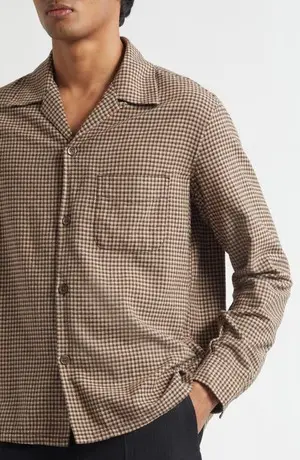 Our Legacy Heusen Microcheck Flannel Button-up Shirt