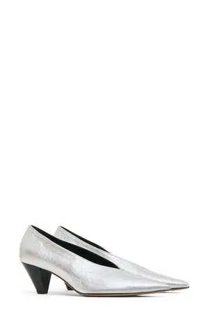 MANSUR GAVRIEL Kiki Pointed Toe Pump - Silver