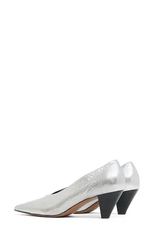 MANSUR GAVRIEL Kiki Pointed Toe Pump - Silver