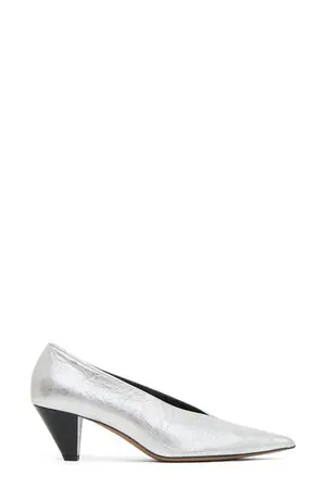 MANSUR GAVRIEL Kiki Pointed Toe Pump - Silver