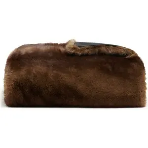 Apparis Brady Pluche™ Faux Throw Blanket - Mink
