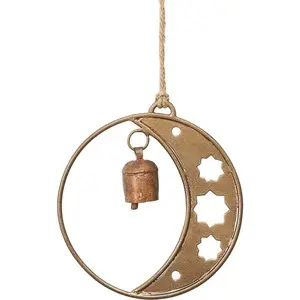 MATR BOOMIE Devani Moon And Stars Bell Wind Chime - Brown/gold