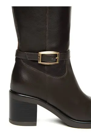 NEROGIARDINI Tall Buckle Boot - Chocolate