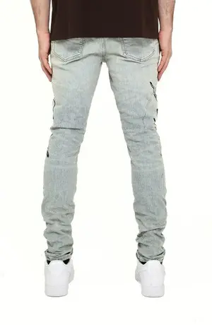 PURPLE BRAND Double Script Skinny Jeans