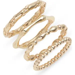 Nordstrom Set Of 4 Stacking Rings - Gold
