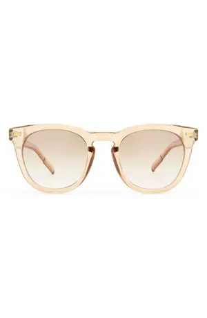 AIRE Evolution 51mm Gradient Round Sunglasses - Chalk /brown Grad