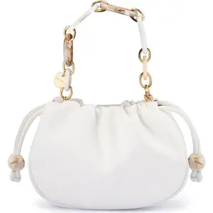 OLGA BERG Mavis Faux Leather Top Handle Bag - White