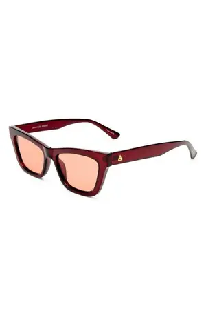 AIRE Amplitude 52mm Cat Eye Sunglasses - Cherry/cinnamon Tint