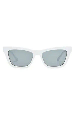 AIRE Amplitude 52mm Cat Eye Sunglasses - White/smoke Mono