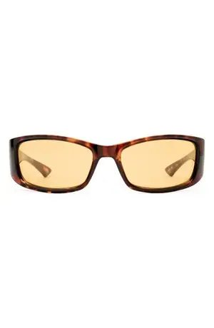 Le Specs Du Jour 60mm Rectangular Sunglasses - Tort/mustard Mono