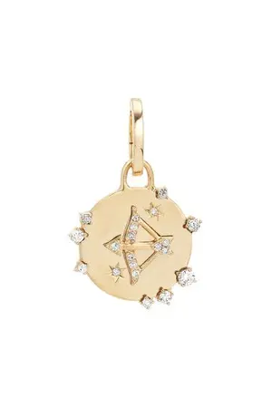 Adina Reyter Adina Reyter Diamond Zodiac Charm 14k Yellow Goldagittarius