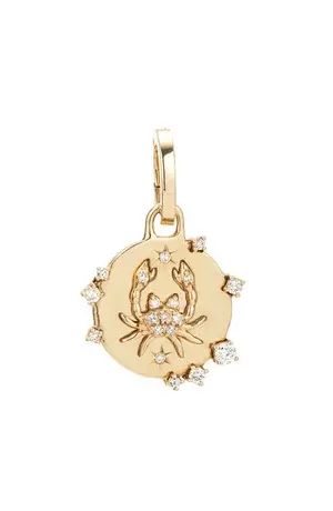 Adina Reyter Adina Reyter Diamond Zodiac Charm 14k Yellow Goldancer