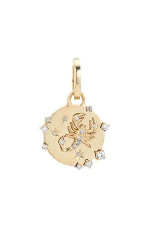 Adina Reyter Adina Reyter Diamond Zodiac Charm 14k Yellow Goldcorpio