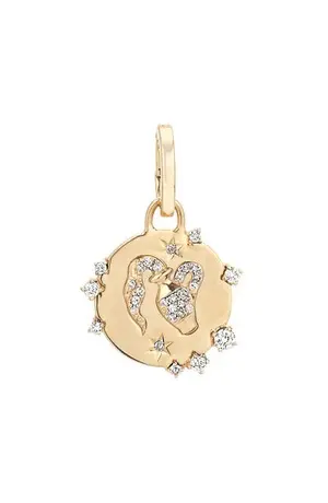 Adina Reyter Diamond Zodiac Charm - 14k Yellow Goldquarius