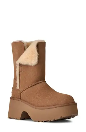 UGG Esmee Leather Cuffable Tall Boots - Chestnut