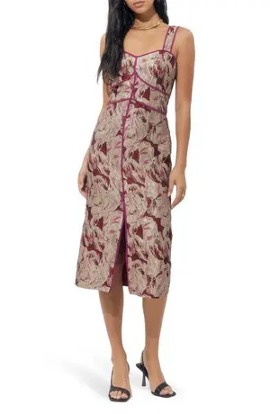 Adelyn Rae Jacquard Midi Dress