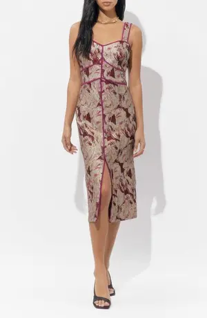 Adelyn Rae Jacquard Midi Dress