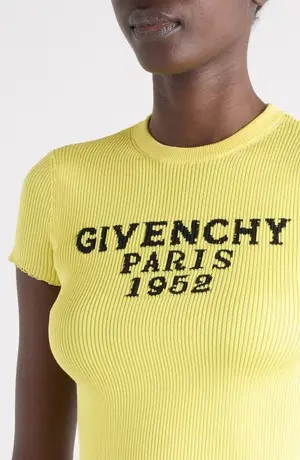 Givenchy Logo Intarsia Crop Top