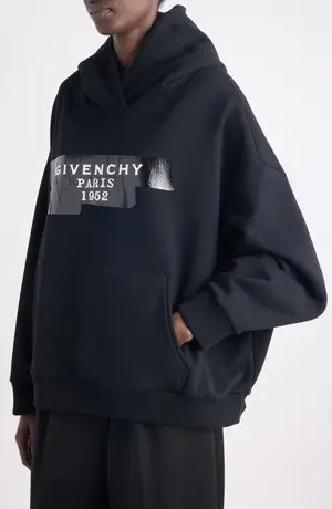 Givenchy Tape Logo Cotton Hoodie