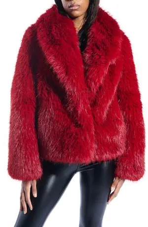 AZALEA WANG Simona Faux Fur Coat
