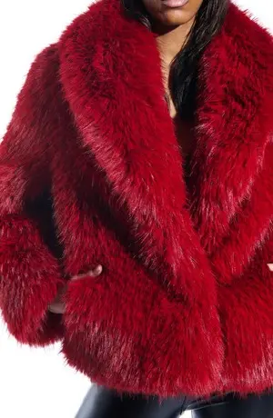 AZALEA WANG Simona Faux Fur Coat