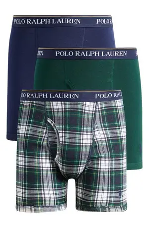 Ralph Lauren Classic Fit Cotton Boxer Briefs - Navy