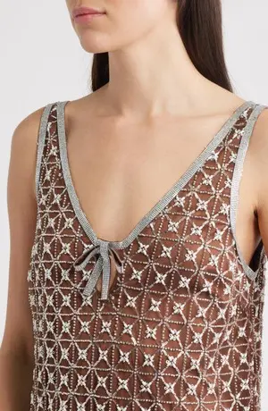 Saylor Jeanetta Sequin Embroidery Cocktail Minidress