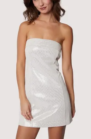 LOST + WANDER Celestina Sparkle Strapless Minidress