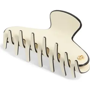 L. Erickson Amelie Claw Clip Ivory/black