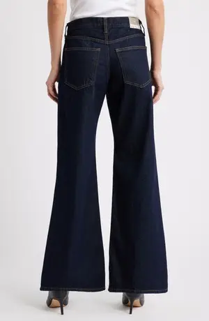 MAVI Sandy Low-rise Wide-leg Jeans - Rinse Classic Denim