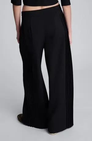 KENNETH COLE Wide-leg Pleated Trousers