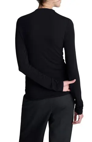 KENNETH COLE Ruched Mock Neck Top