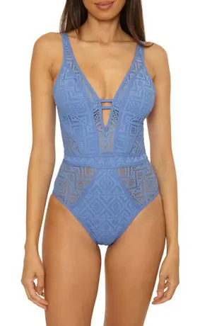 BECCA® By Rebecca Virtue Keyhole One-piece Swimsuit - Coastal