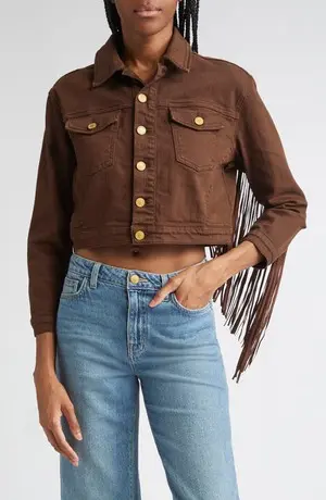 Women's Jean Fringe Jackets