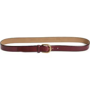 Nordstrom Leather Belt - Burgundy- Gold