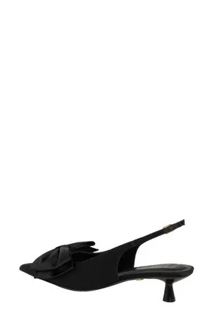 SHU SHOP Nora Slingback Kitten Heel Pump - Black