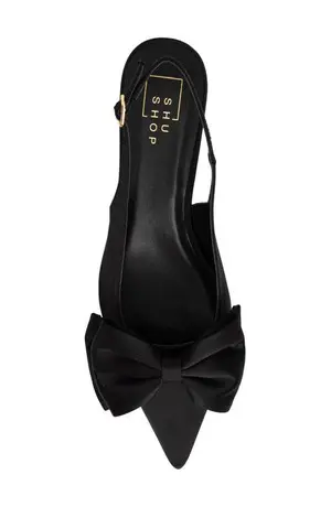 SHU SHOP Nora Slingback Kitten Heel Pump - Black
