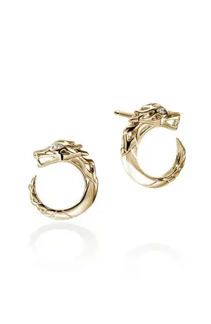 John Hardy Naga Hoop Earrings - Gold