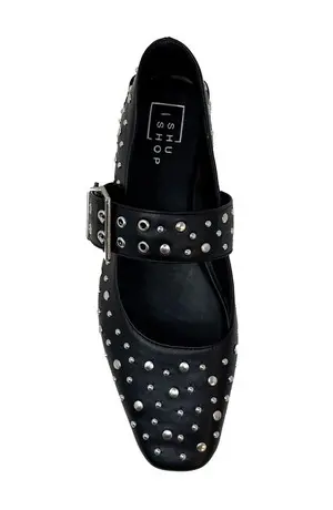SHU SHOP Avril Studded Flats - Black