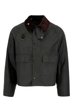 Barbour Spey Waxed Cotton Jacket - Olive