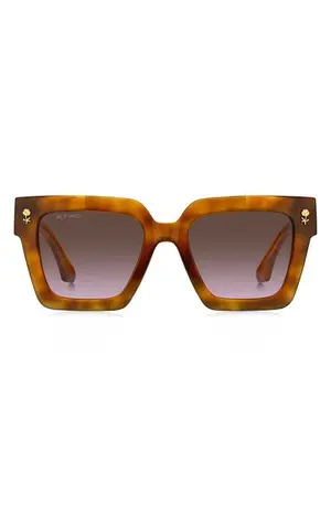 Etro 52mm Square Sunglasses - Havana/violet