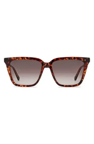 Fossil 56mm Square Frame Sunglasses - Havana