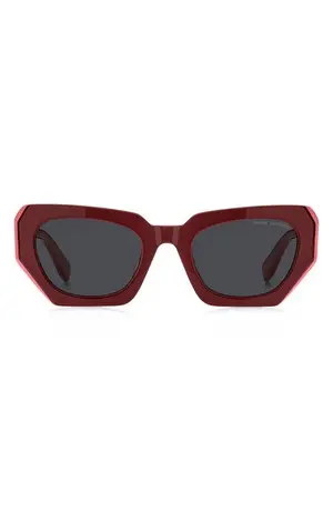 Marc Jacobs 52mm Geometric Sunglasses - Burgundy Fuchsia