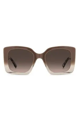 STUART WEITZMAN 53mm Square Sunglasses Beige